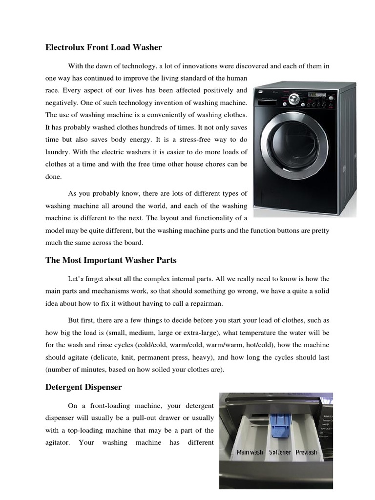 How Washing Machine Works | PDF | Washing Machine | Manufactured Goods