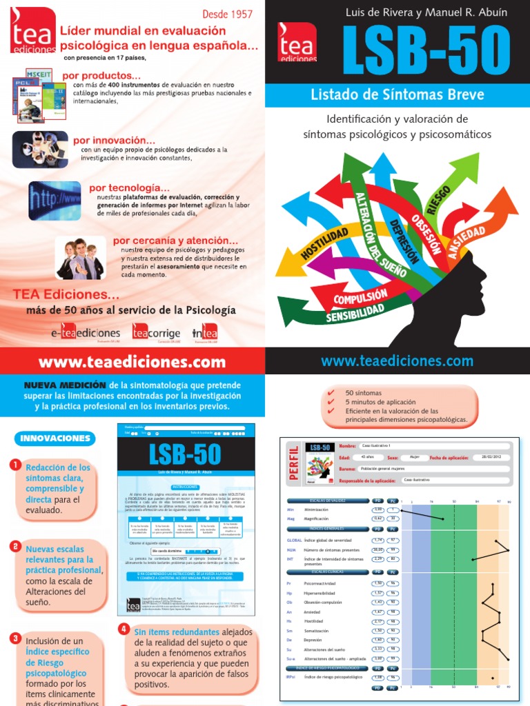 LSB-50 Folleto Descriptivo PDF | PDF | Psicologia POSITIVA | Conceptos psicologicos