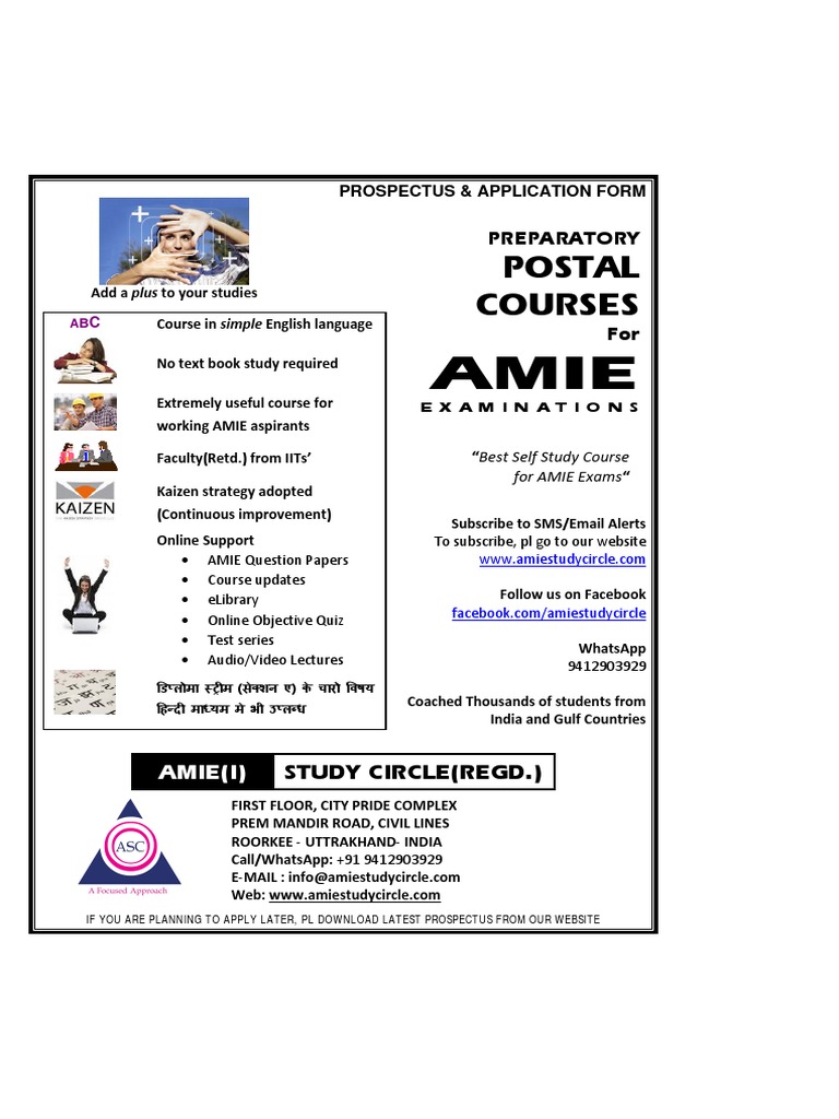 AMIE Exam Preparatory Courses | PDF | Engineering | Mechanical Engineering