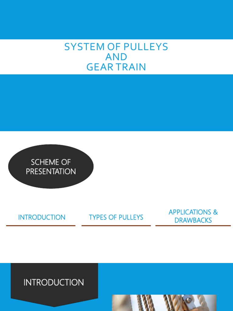 System of Pulleys AND Gear Train | PDF | Gear | Rotation Around A Fixed ...