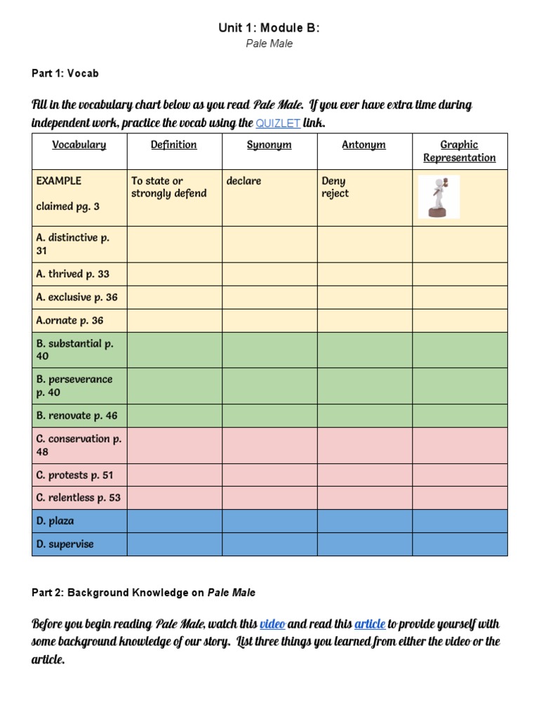 Vocabulary and Analysis for Pale Male | PDF | Causality | Cognitive Science