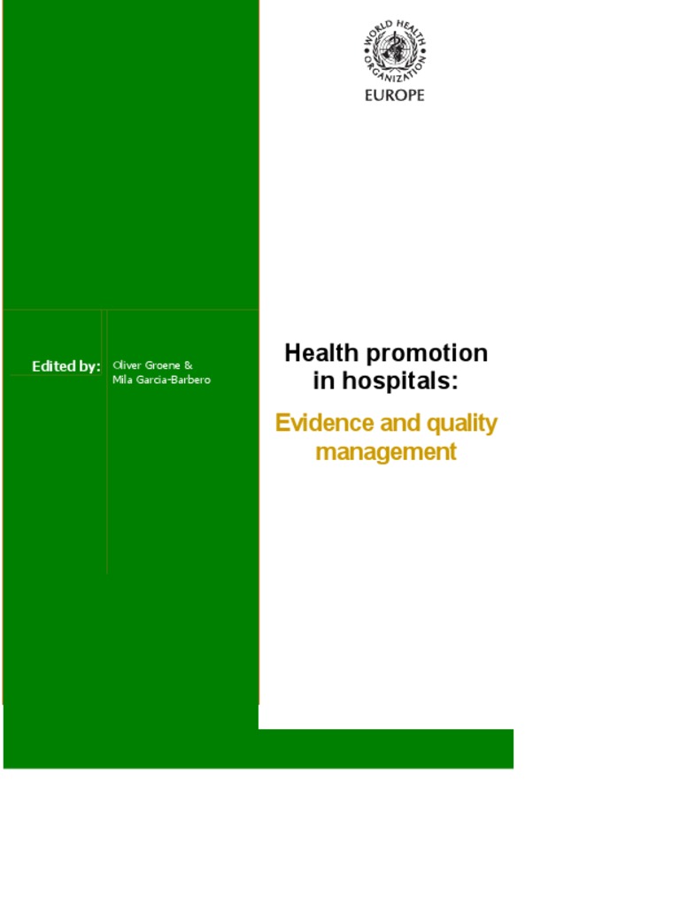 Health Promotion in Hospitals:: Evidence and Quality Management | PDF ...