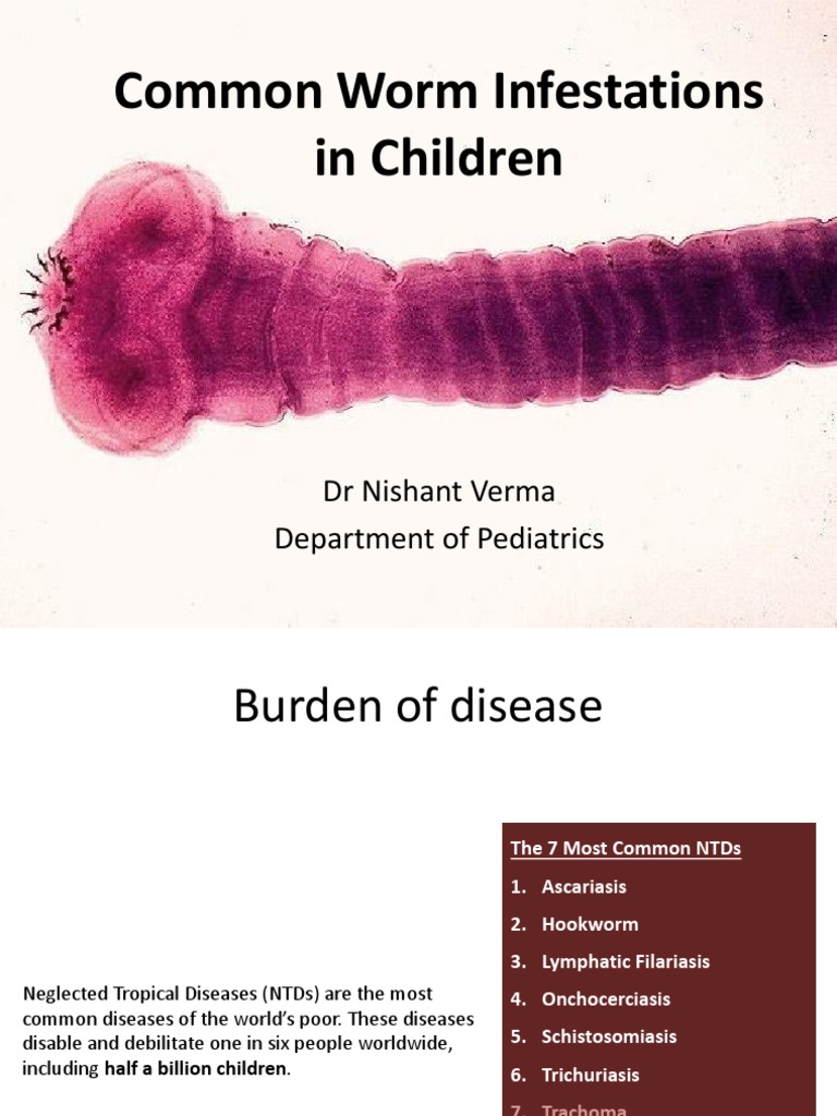 Pediatric Worm Infestation Guide | PDF | Medical Specialties | Clinical ...