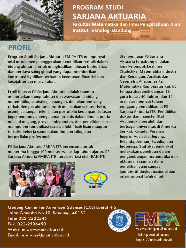 Leaflet Prodi S1 Aktuaria | PDF