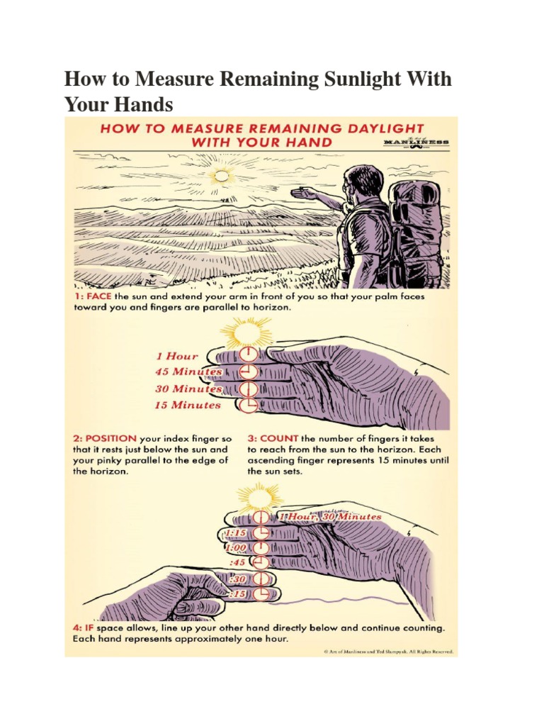 How To Measure Remaining Sunlight With Your Hands | PDF