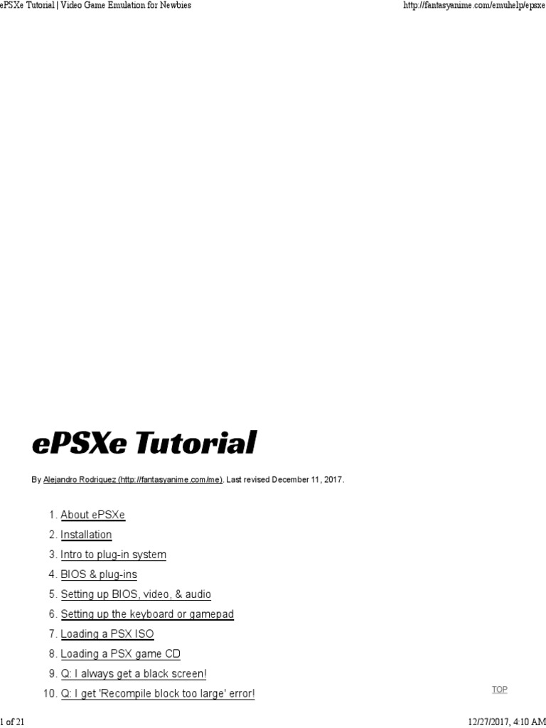ePSXe Tutoria PDF Cd Rom Windows Registry