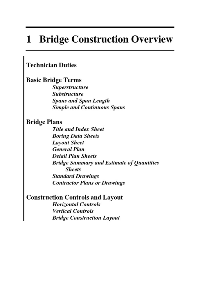 Bridge Chapter 01 Pdf Surveying Bridge