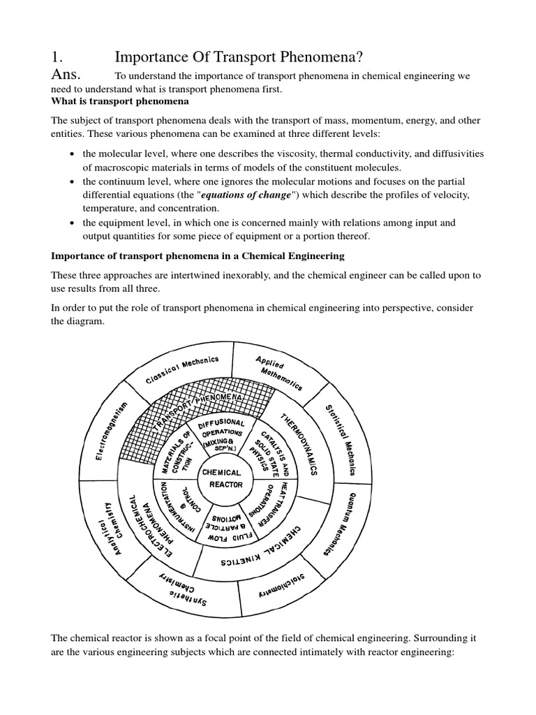 Transport Phenomena | PDF | Transport Phenomena | Chemical Engineering