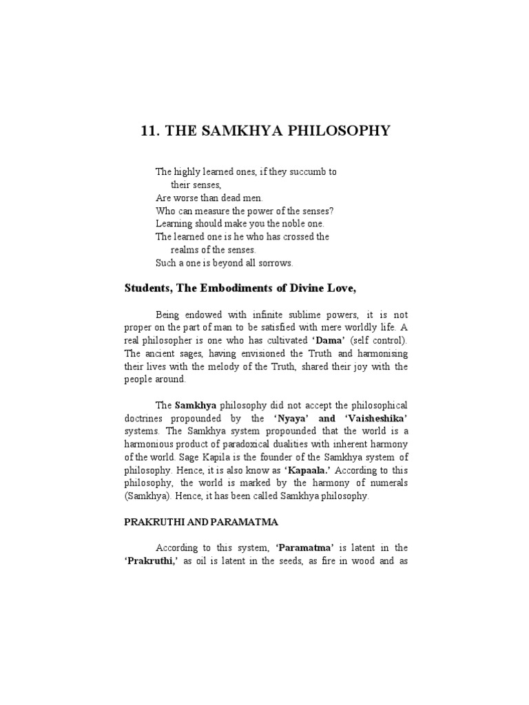 Samkhya Philosophy | PDF | Moksha | Foods