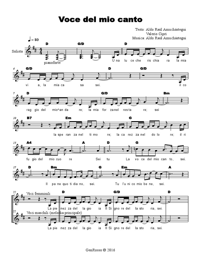 10 - Voce Del Mio Canto PDF | PDF
