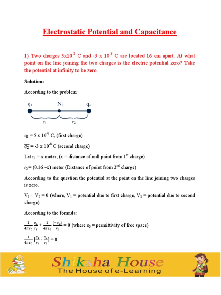 2 Electrostatic Potential and Capacitance | Download Free PDF | Electrostatics | Capacitor