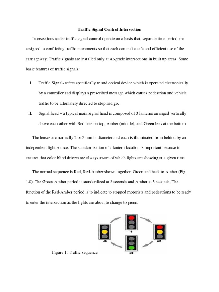 Traffic Intersection Signal Design PDF | PDF | Traffic | Traffic Light