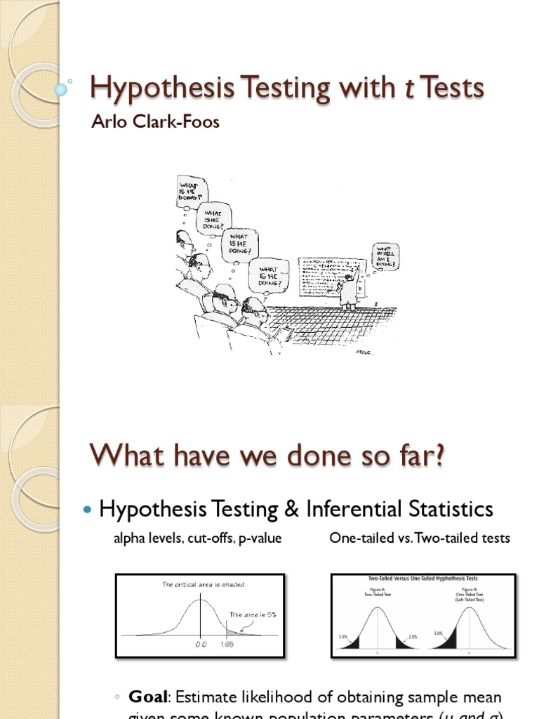Hypothesis Testing With T Tests | PDF | Student's T Test | Statistical ...