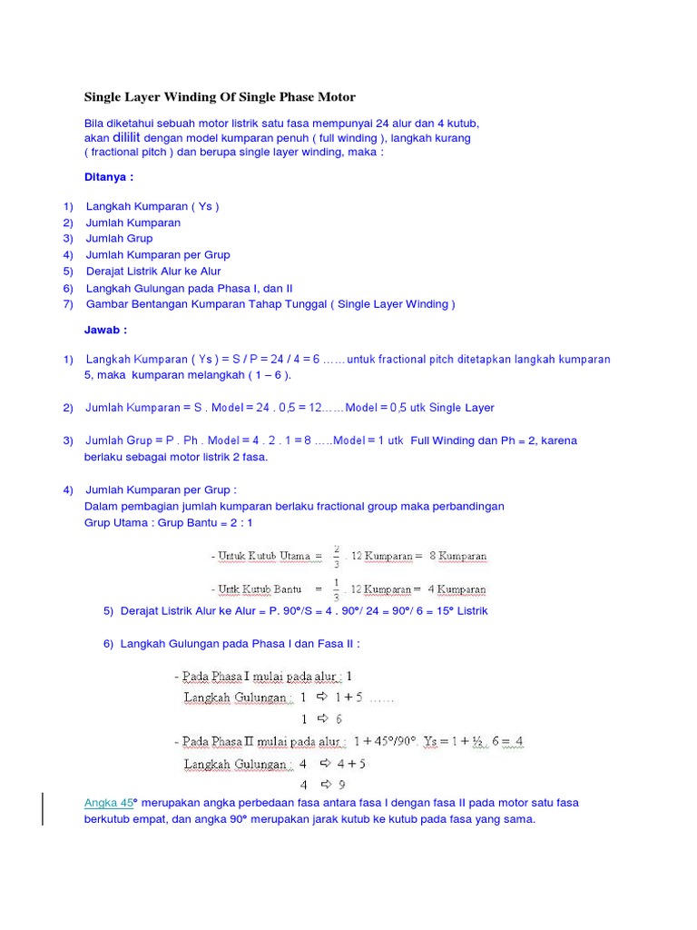 Lilitan Motor Listrik | PDF