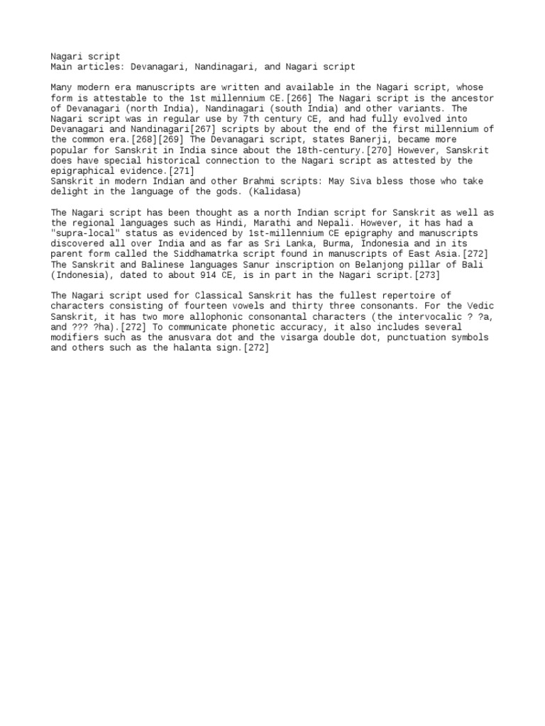 Nagari Script | PDF | Sanskrit | Symbols