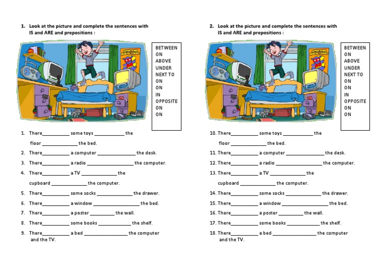 Prepositions of Place in My Room | PDF | Decorative Arts ...