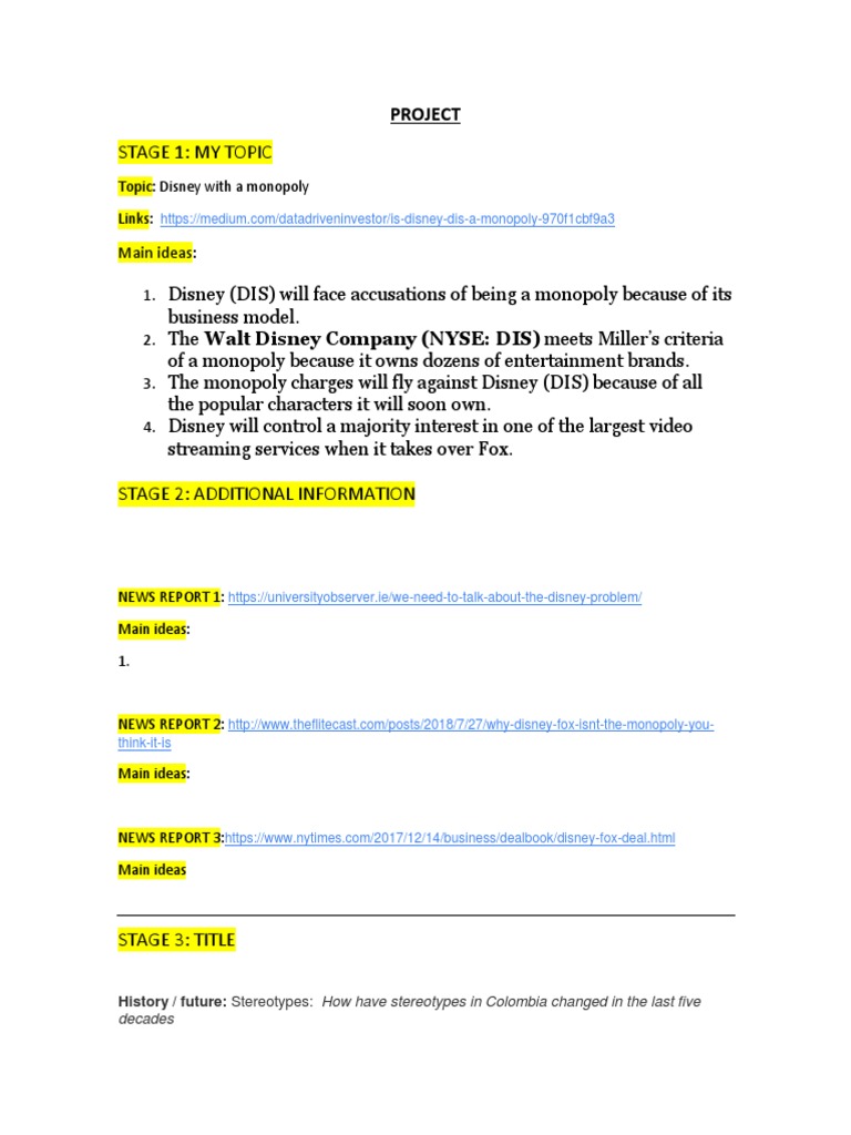 PROJECT Stages 1 2 3 | PDF