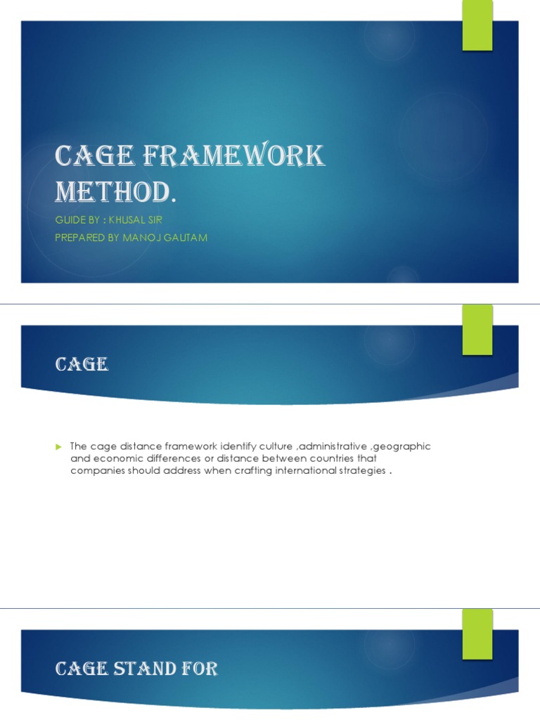 Cage Framework Method.: Guide By: Khusal Sir Prepared by Manoj Gautam ...
