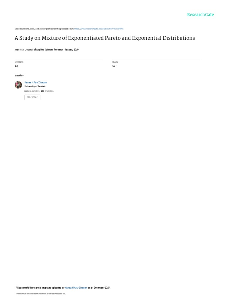 A Study On Mixture of Exponentiated Pareto and Exponential ...