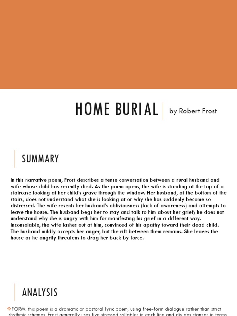 Home Burial: by Robert Frost | Download Free PDF | Grief | Poetry