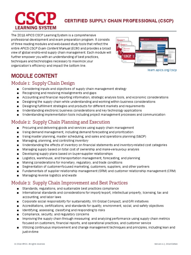 Dokumen - Tips - Module Content Learnapicsorg Certified Supply Chain ...