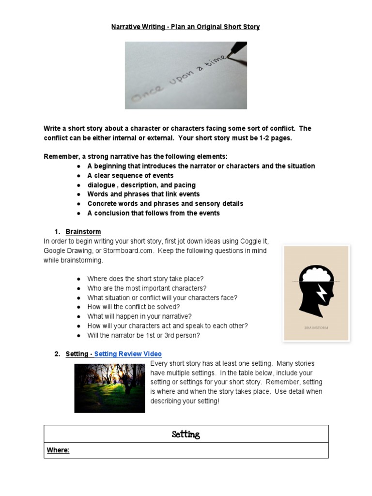 Creative Short Story Narrative | PDF | Narrative | Brainstorming