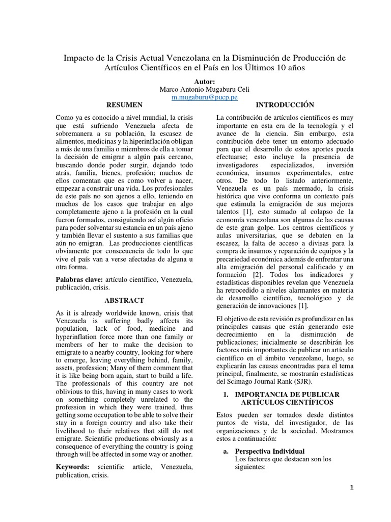 Paper Articulo Cientifico - Entregable 1 - Marco Mugaburu | PDF ...