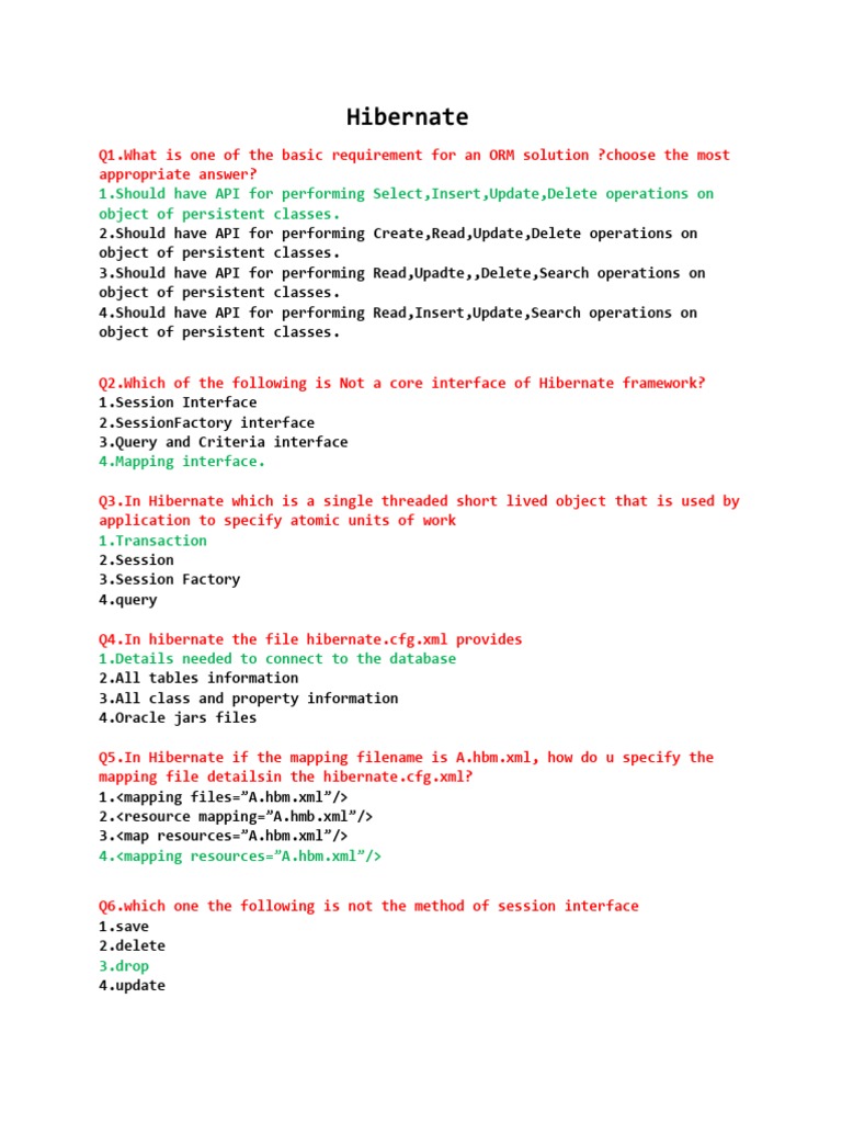 Hibernate: 1.should Have API For Performing Select, Insert, Update ... Hibernate: 1.should Have API For Performing Select, Insert, Update ...