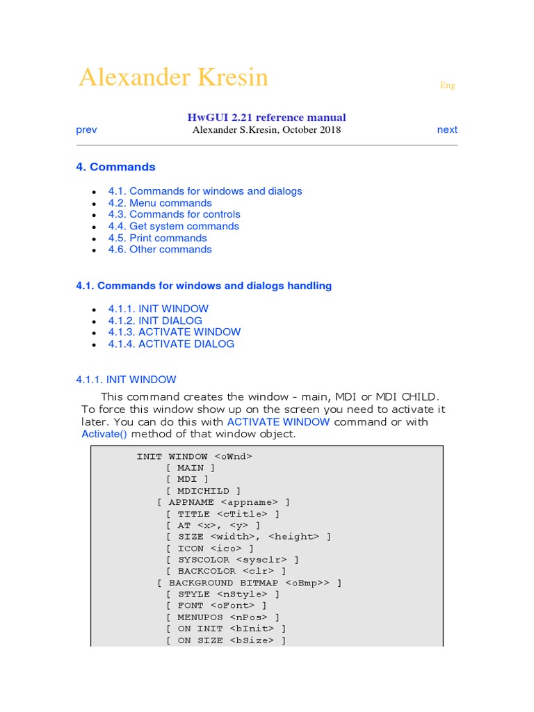 HwGUI Documentation 2 PDF | PDF | Dialog Box | Graphical User Interfaces