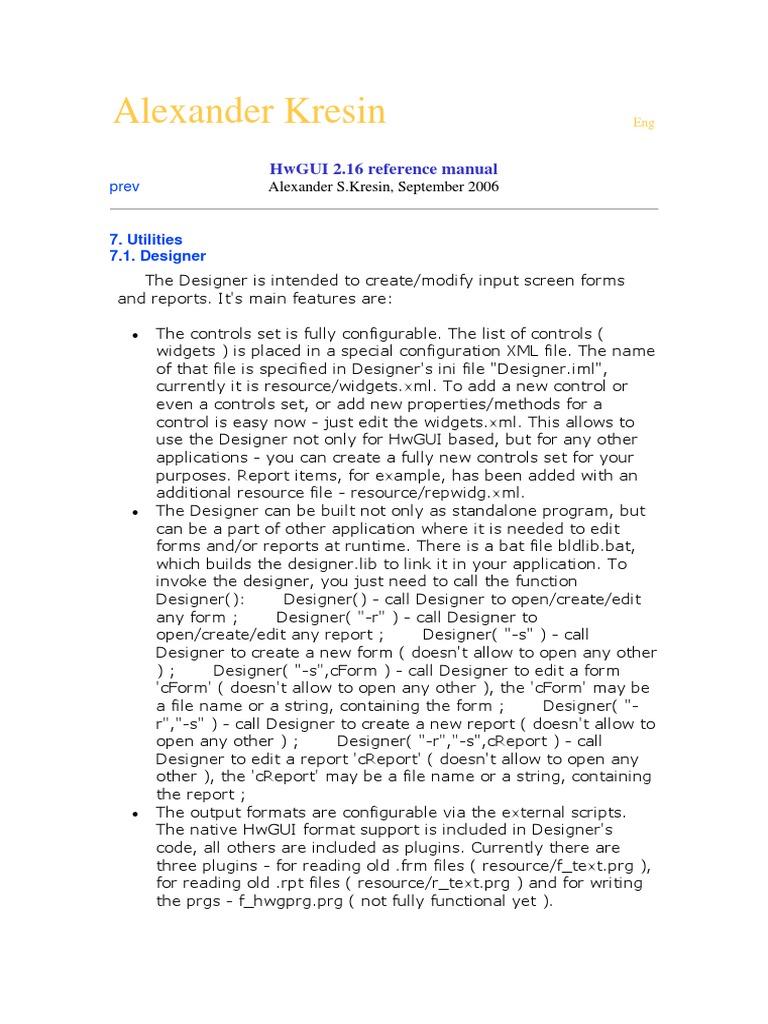 HwGUI Documentation 5 | PDF | Gnu | Button (Computing)