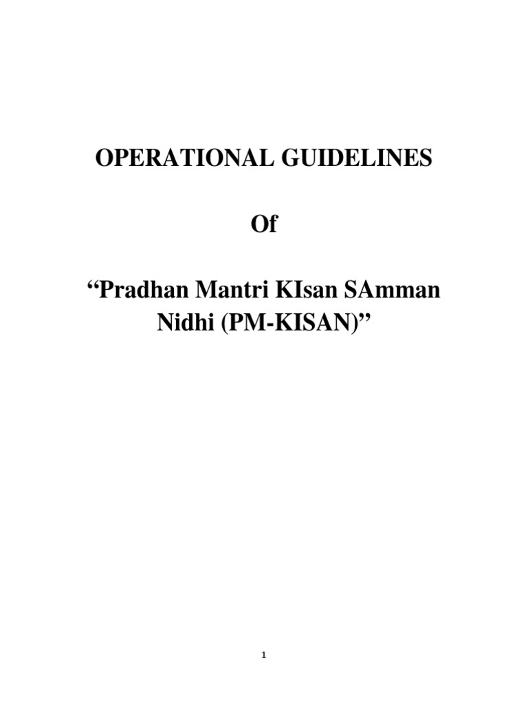 Operational Guidelines | PDF | Identity Document | Government