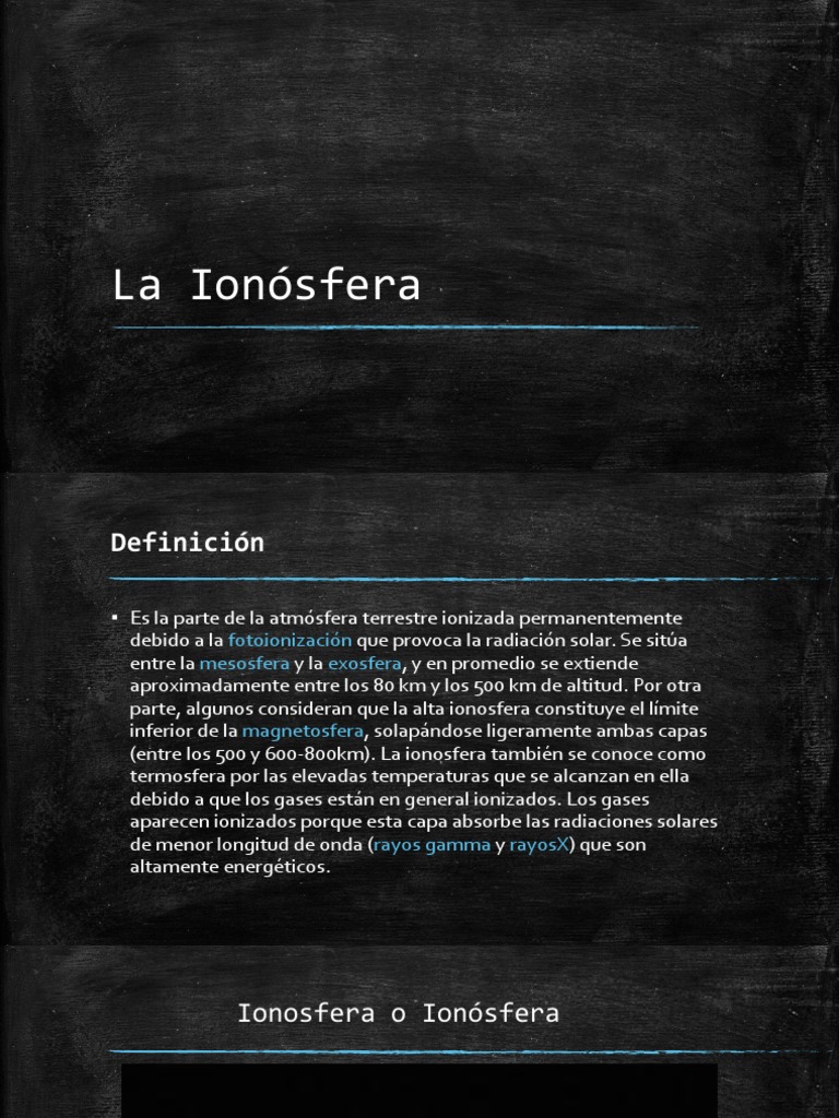 La Ionósfera en | PDF | Ionosfera | Fenomeno fisico