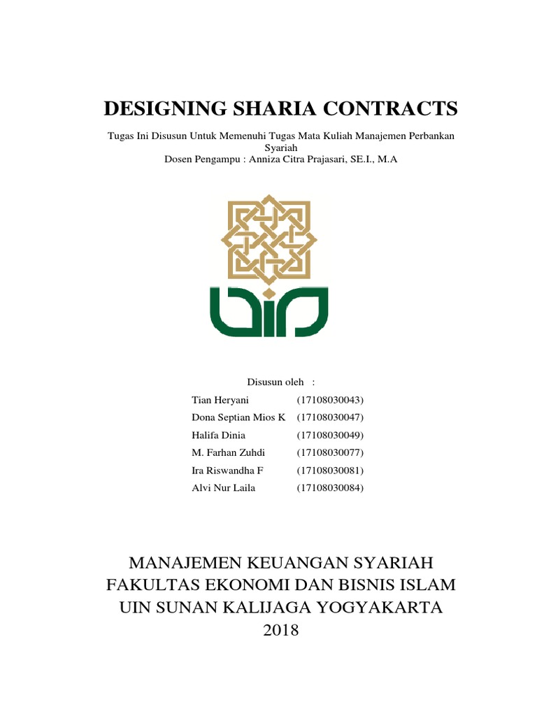 Designing Sharia Contract | PDF