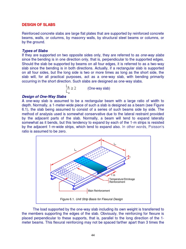 7) Design of One-Way Slabs | PDF | Bending | Beam (Structure)