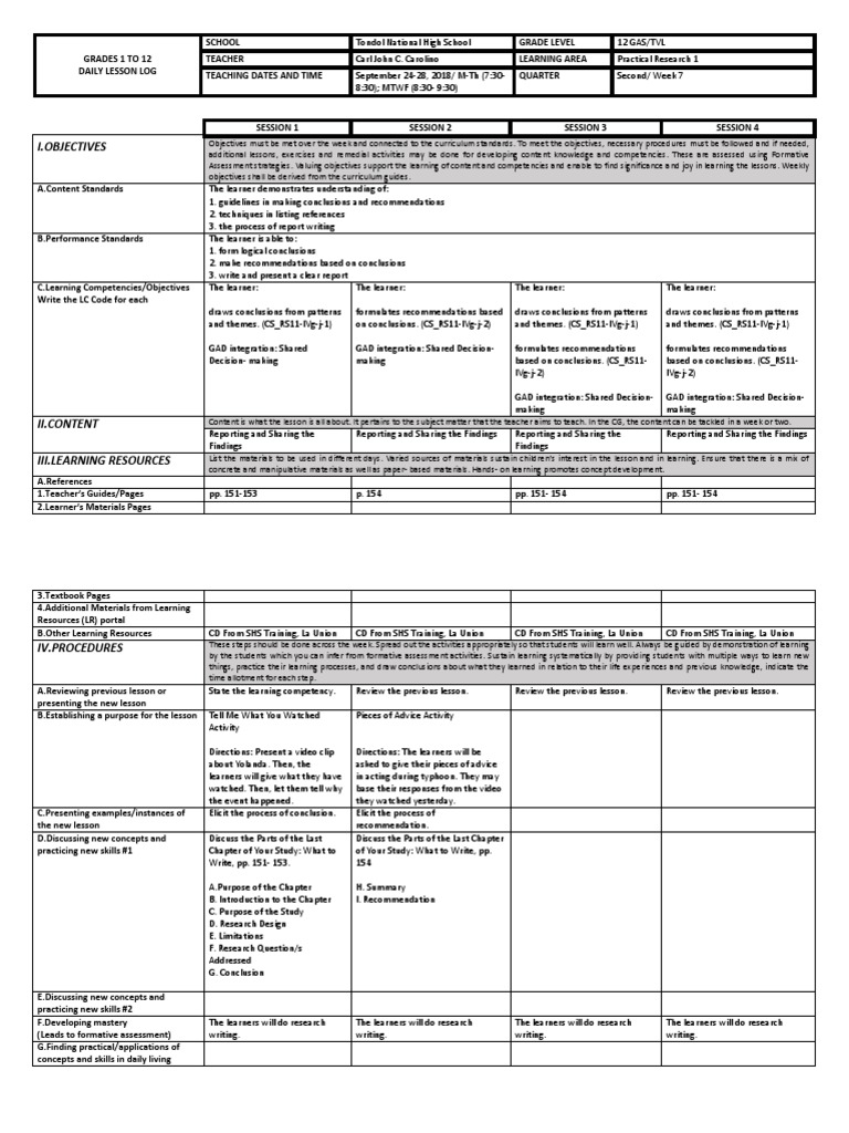 Pr 1 Week 7 Q2 Pdf Learning Teachers
