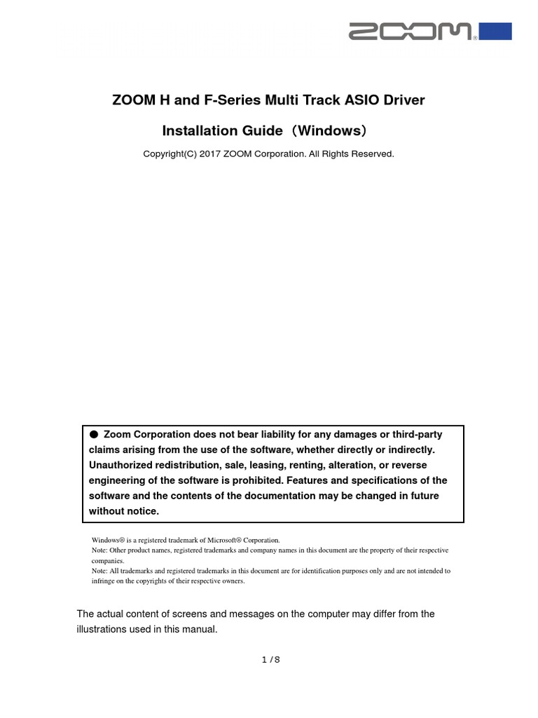 H and F Series Multi Track ASIO Driver Installation Guide (Windows) PDF | PDF | Graphical User ...