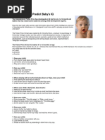 ASQ-3 48 Month Questionnaire | PDF