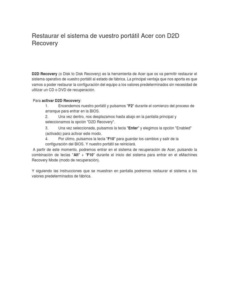 D2D Recovery | PDF