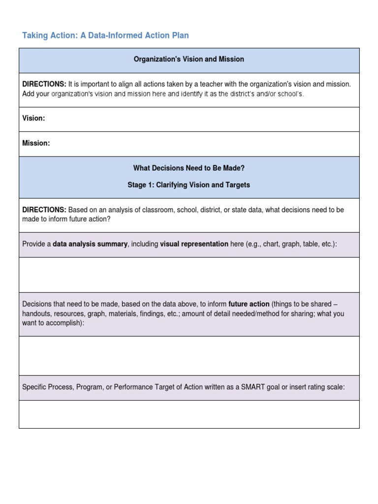 Data-Informed Action Plan | PDF | Career & Growth | Business