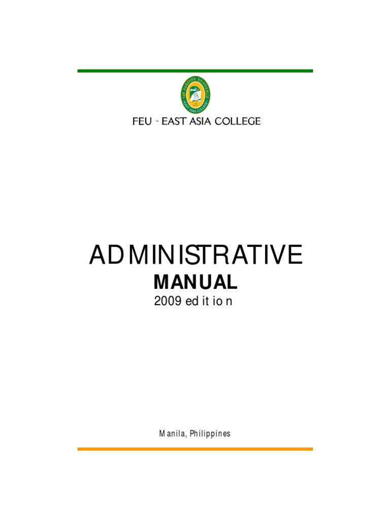 Administrative Manual 2009 v1 9 Revised April 5 v1 Portrait PDF | PDF ...