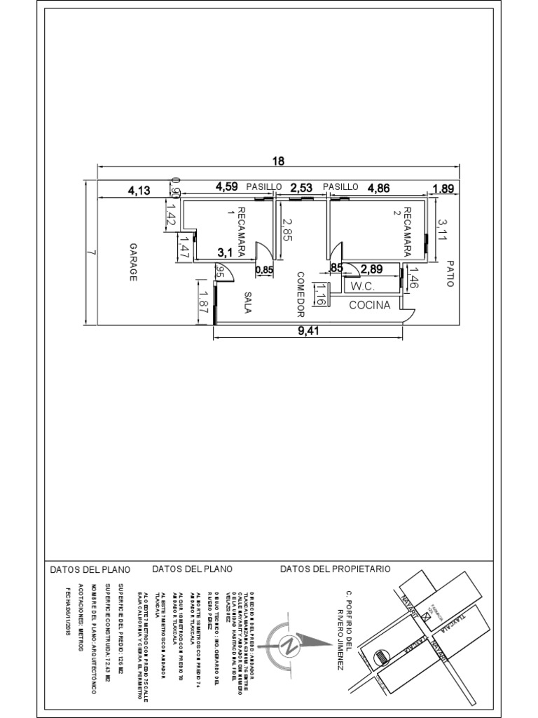 Plano Casa Fidel Velazquez | PDF
