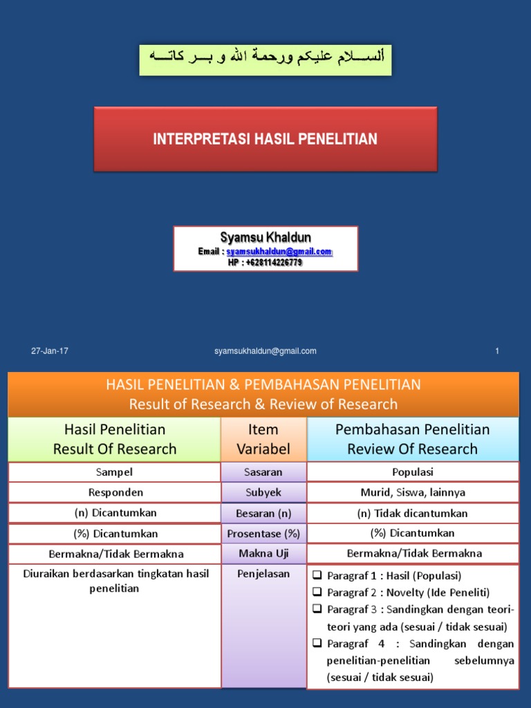 7 Interpretasi Hasil Penelitian | PDF