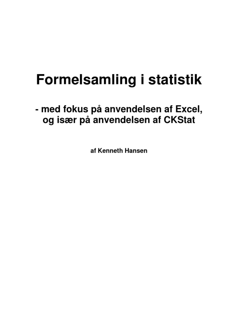 Formelsamling | PDF