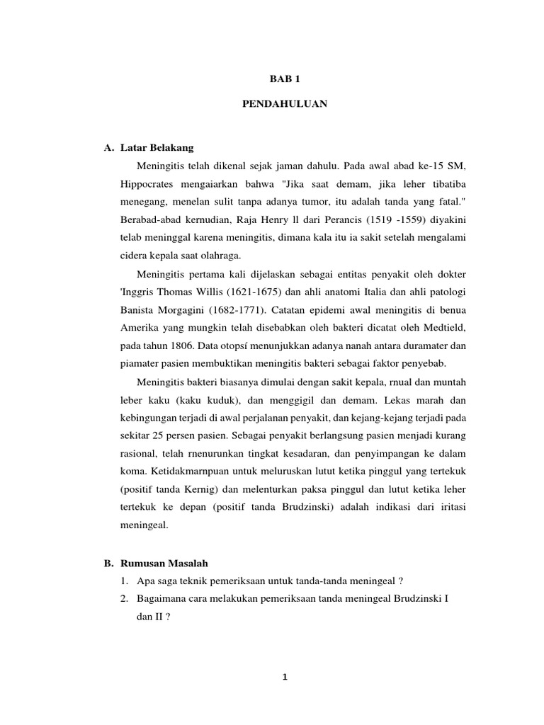 1 Kelompok 2 (Brudzinski 1 Dan 2) (Isi) | PDF