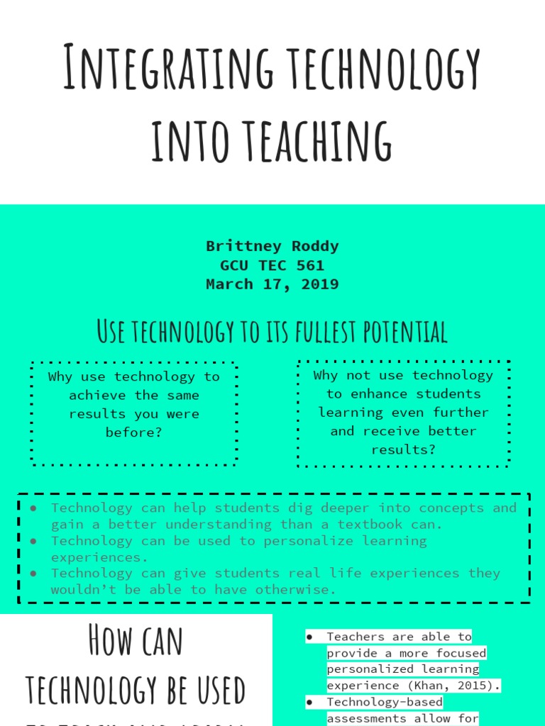 Integrating Technology Into Teaching | PDF | Constructivism (Philosophy ...