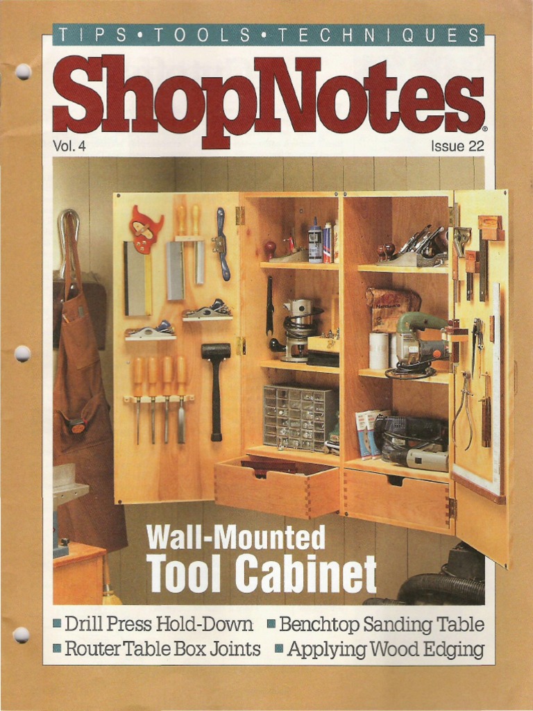 ShopNotes #22 (Vol. 04) - Wall Mounted Tool Cabinet PDF | PDF
