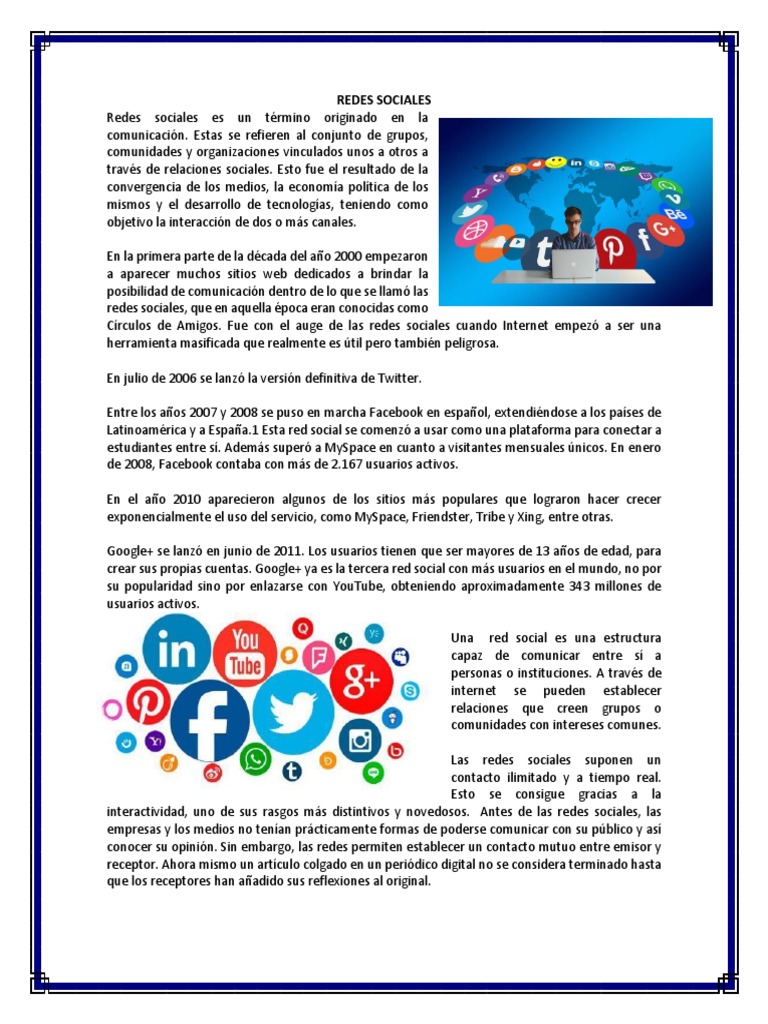 Redes Sociales | PDF | Servicio de redes sociales | Google+