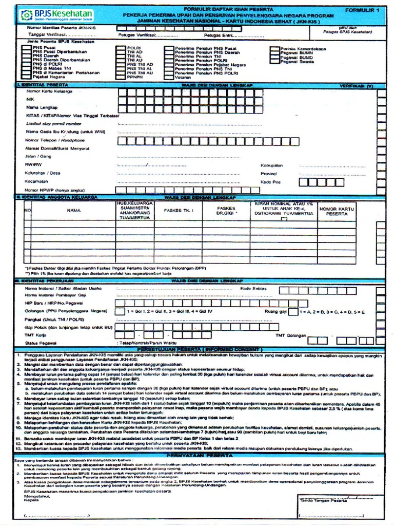 Scan Formulir BPJS | PDF