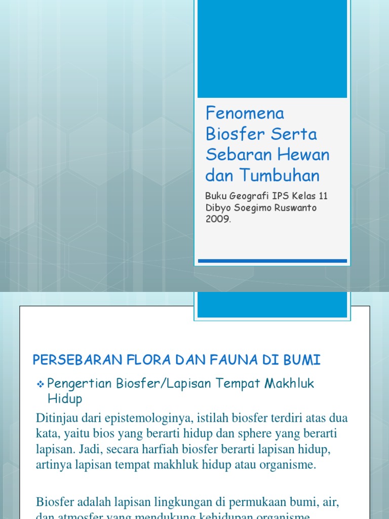 Fenomena Biosfer Serta Sebaran Hewan Dan Tumbuhan | PDF