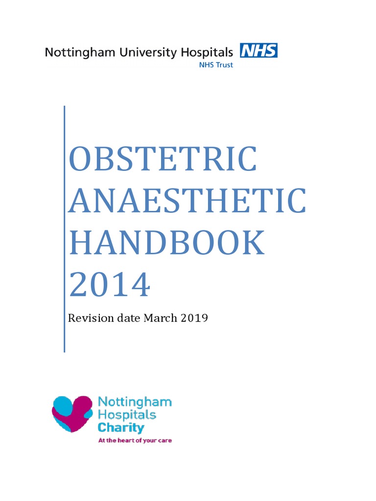 Obstetric Anaesthetic Guidelines PDF | PDF | Caesarean Section | Childbirth